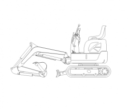 2D CAD Mini Excavator - CADBlocksfree | Thousands of free CAD blocks