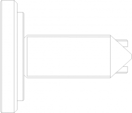 134mm Length Cabinet Door Handle Left Side Elevation dwg Drawing ...