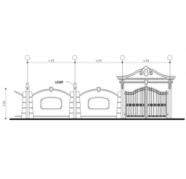 2D CAD Boundary Wall - CADBlocksfree | Thousands of free CAD blocks