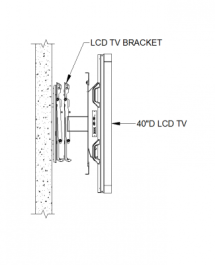2D CAD Detail LCD TV Wall Mount - CADBlocksfree | Thousands of free CAD ...