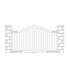 2d CAD Block of Driveway Gates - CADBlocksfree | Thousands of free CAD ...