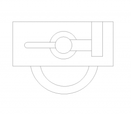 Vue du plan d'urinoir Bloc DWG | Thousands of free CAD blocks