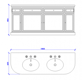 Curved vanity unit dwg | Thousands of free CAD blocks