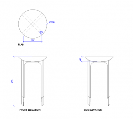 Side table dwg | Thousands of free CAD blocks