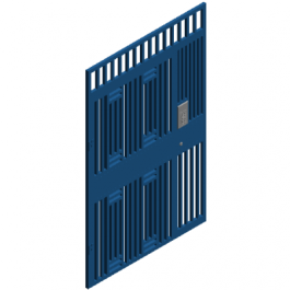 Grille unit security door-openable revit family | Thousands of free ...