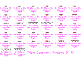 TRIPLE CASEMENT WINDOWS 5'' PV dwg | Thousands of free CAD blocks