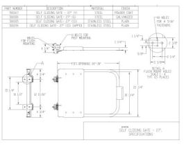 27 Inch Self Closing Gate .dwg | Thousands of free AutoCAD drawings