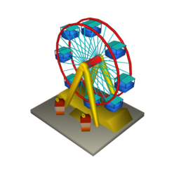 Ferris Wheel 3D Sketchup - CADBlocksfree | Thousands of free CAD blocks