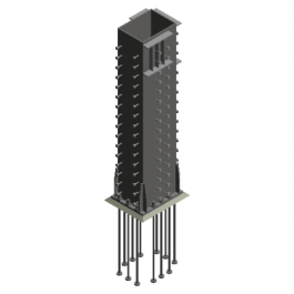 Steel formwork column (600x800mm) revit family | Thousands of free ...