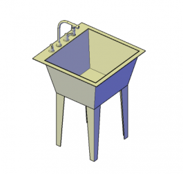 3D CAD Utility Sink - CADBlocksfree | Thousands of free CAD blocks