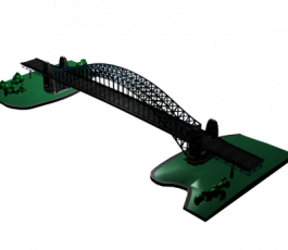 3D Max Block Through arch Bridge - CADBlocksfree | Thousands of free ...