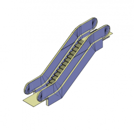 3D CAD Small Escalator - CADBlocksfree | Thousands of free CAD blocks
