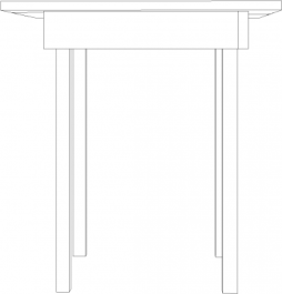760m Height Wooden Coffee Table Right Side Elevation dwg Drawing ...