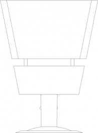 792mm Height Circular Upholstered Bench Front Elevation dwg Drawing ...