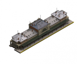 La estación de tren de Revit 3D - CADBlcoksfree | Thousands of free CAD ...