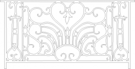 898mm Height Europian Traditional Design Railing Front Elevation dwg ...