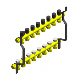 Floor heating manifold-8 branch revit family | Thousands of free ...