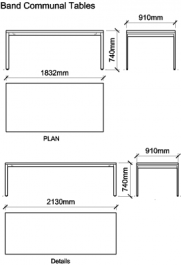 AutoCAD download Band Communal Tables DWG Drawing | Thousands of free ...