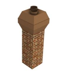 small chimney made up of brick 3d model .3dm format | Thousands of free ...