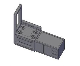 Small scale designed compact kitchen platform 3d model .dwg fromat ...