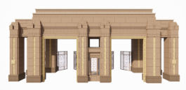 Brown title gate sketchup model | Thousands of free CAD blocks