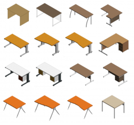 Familles de bureau Revit - CADblocksfree | Thousands of free CAD blocks