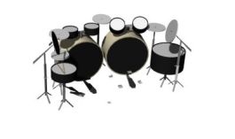 small sized simple designed drum set 3d model .3dm format | Thousands ...