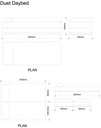 AutoCAD download Duet Daybed DWG Drawing | Thousands of free AutoCAD ...