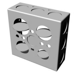 simple large designed electric meter box 3d model .3dm format ...