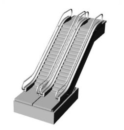 Two way modern designed escalator 3d model .3dm format | Thousands of ...