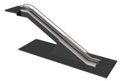 one large and tall and long designed escalator 3d model .3dm format ...