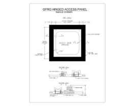 Hinged Access Panel Radius Corner | Thousands of free CAD blocks