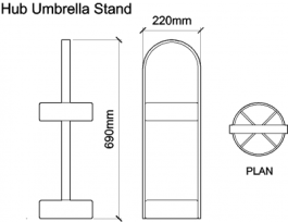 AutoCAD download Hub Umbrella Stand DWG Drawing | Thousands of free CAD ...
