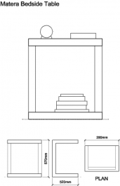 Matera Bedside Table DWG Drawing | Thousands of free AutoCAD drawings