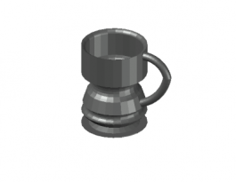 Mug with simple look AutoCAD 3d model .dwg | Thousands of free CAD blocks