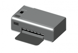 medium sized printer design 3d model .dwg | Thousands of free CAD blocks