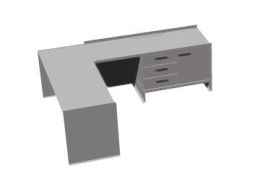 L shaped reception desk 3d model .3dm format | Thousands of free ...
