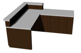L shaped reception desk 3d model .3dm format | Thousands of free ...