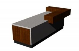Modern aesthetic designed reception desk 3d model .3dm format ...