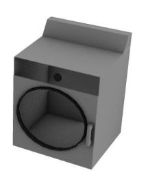 modern grey washing machine with front opening 3d model .3dm format ...