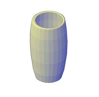 Tall vase 3D DWG model | Thousands of free CAD blocks