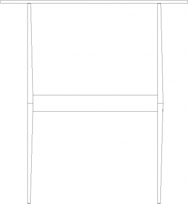 1015mm Height Rattan Made Coffee Table with Glass Left Elevation dwg ...