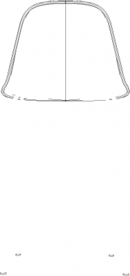 1030mm Height Bar Stool Rattan Made with 10mm Cotton Rear Elevation dwg ...