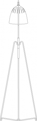 1152mm Tall Floor Lamp Left Side Elevation dwg Drawing | Thousands of ...