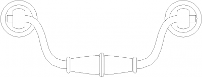 118mm Length Drawer Handle Front Elevation dwg Drawing | Thousands of ...