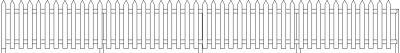 1222mm Height Horizontal Wood Fence Front Elevation dwg Drawing ...