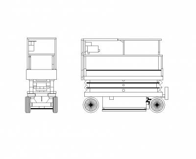 2D CAD Scissor Lift - CADBlocksfree | Thousands of free CAD blocks