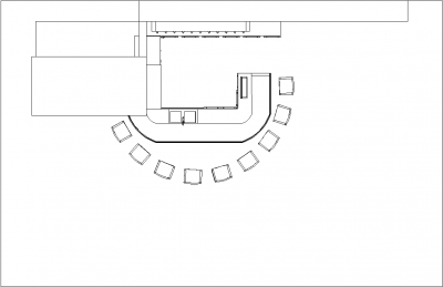 18.10sqm Wooden Bar Counter with Bar Stools Plan dwg Drawing ...