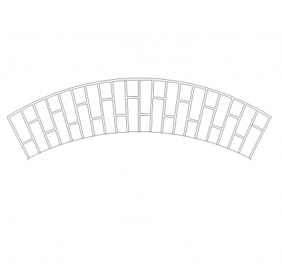 Brick arch above window elevation AutoCAD download | Thousands of free ...