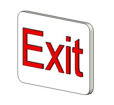 Exit Sign Revit | Thousands of free AutoCAD drawings